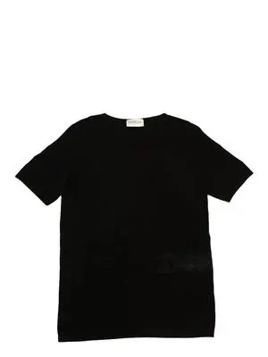 Marella Short-sleeve T-shirt With Floral Embroidery - Black