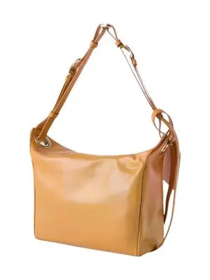 Furla Logo Print Leather Shoulder Bag - Brown