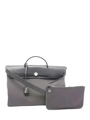 Hermès 2025 Large Herbag Zip Messenger Bag - Grey