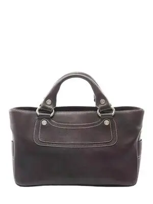 Celine 2000s Boogie Leather Tote Bag - Brown
