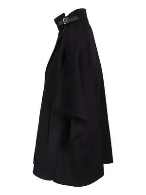 Max Mara Cape With Buckle Detail - Blue