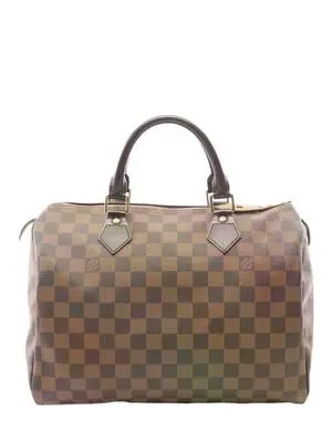 LOUIS VUITTON 2008 Speedy Damier Ébène Duffle Bag - Brown