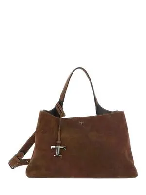 TOD'S Timeless Suede Handbag - Brown