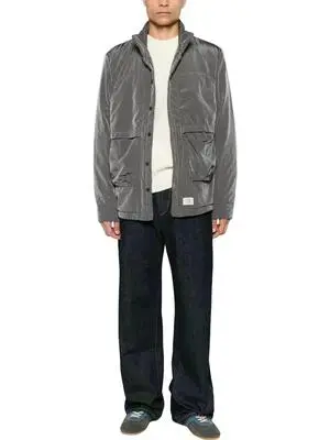 RANRA High-neck Button-up Jacket - Grey