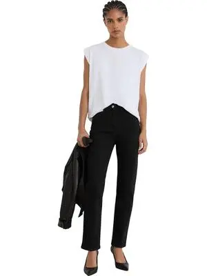 REISS Isabel Slim-leg Mid-rise Jeans - Black