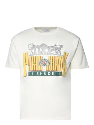 Rhude Trofeo Tee Vintage And Yellow - White