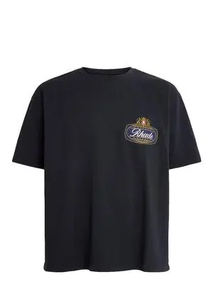 Rhude Safari Crest Tee Vintage And Blue - Black