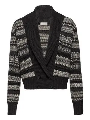 Magda Butrym Knitwear Cardigan With Shawl Collar - Grey