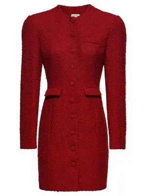 Magda Butrym Tailored Boucle Dress - Red