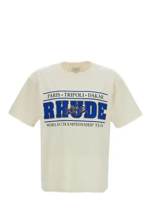 Rhude Chrono Tee Vintage And Blue - White