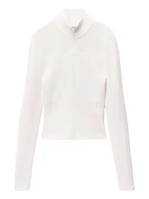 Alexander Wang Debossed Logo Zip-up Jacket - White