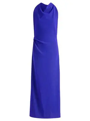 Proenza Schouler Matte Double Crepe Selena Maxi Dress - Blue