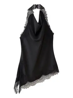 MUTE BY JL Lace Halter Top - Black