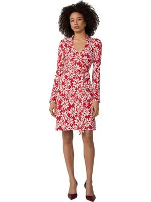 Diane Von Furstenberg Jessa Wrap Dress - Tiny Thistle Tomato
