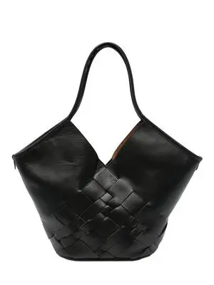 Hereu Woven Leather Shoulder Bag - Black
