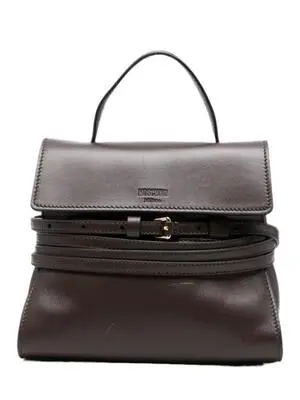 Moschino Leather Handbag With Buckled Belt Detail - Multicolor