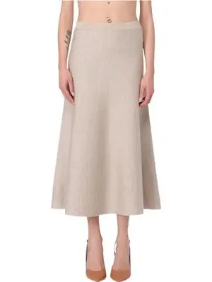 Gabriela Hearst Gabriela Hearst Elastic Waist Midi Skirt Gray