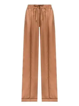 TOM FORD Drawstring Silk Trousers - Brown