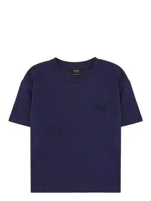 A.p.c. Logo Crewneck T-shirt - Blue