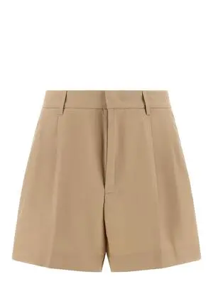Fabiana Filippi Pleated Bermuda Shorts - Beige