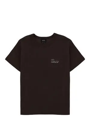 A.p.c. Logo Detailed Crewneck T-shirt - Brown