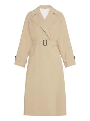 Max Mara Long Water-repellent Technical Trench Coat - Beige