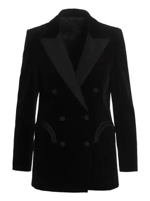 BLAZÉ MILANO Blazé Milano Double-Breasted Velvet Blazer
