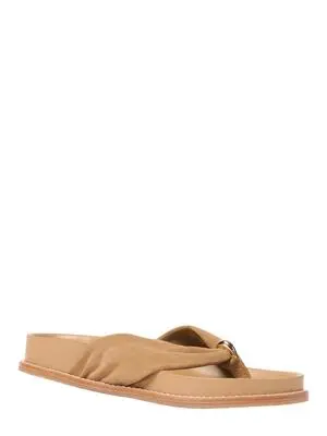 Simkhai Stella Suede Sport Sandal With Goldtone Accent - Brown