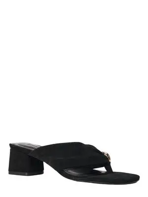Simkhai Stella Suede Block Heel Sandal - Black