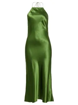 REFORMATION Sleeveless Silk Maxi Dress - Topiary