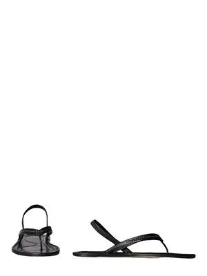 THE ROW Malick Nappa Leather Slingback Sandals - Black