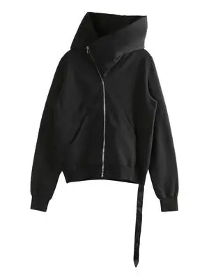 Rick Owens Zipped Hoodie - Black