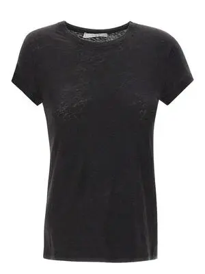 IRO PARIS Round Neck Short Sleeve T-shirt - Black
