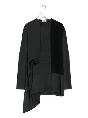 LEMAIRE Pleated Asymmetrical Blouse - Black