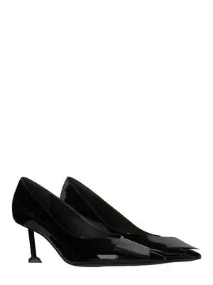 Givenchy Patent Leather Boudoir Fold Pumps - Black