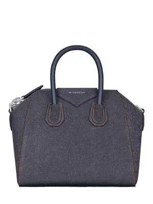 Givenchy Mini Antigona Denim Bag - Indigo