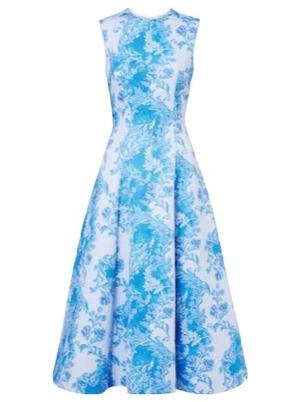 EMILIA WICKSTEAD Mara Sleeveless Printed Dress - Blue