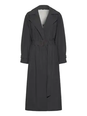 Max Mara Long Water-repellent Technical Trench Coat - Black