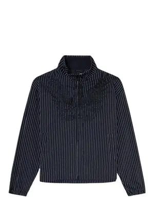 DIESEL® Pinstripe Embroidered Jacket - Black