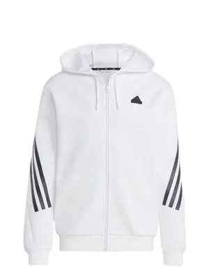 Adidas Zip Up Hoodie With Logo And Stripe Detailing - Default Colorway