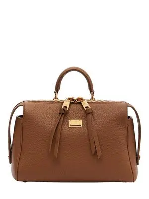 Dolce & Gabbana Vittoria Small Leather Top-handle Bag - Brown