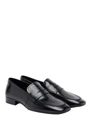 Dries Van Noten Leather Penny Loafers - Black