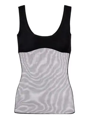 NENSI DOJAKA Semi-sheer Tank Top - Black