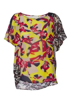 Dries Van Noten Printed Draped Top - Multicoloured