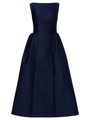 Roland Mouret Taffeta Midi Dress - Blue