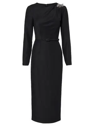 Roland Mouret Embellished Jacquard Midi Dress - Black