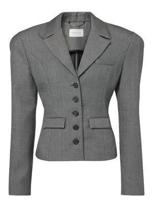 Magda Butrym Wool Jacket With Notched Lapel - Grey