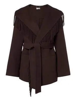 Simkhai Fringed Wool-blend Jacket - Brown