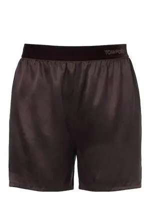 TOM FORD Silk Shorts - Brown