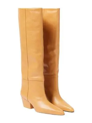 Paris Texas Jane Leather Knee-high Boots - Black